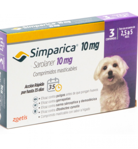 Simparica (3 Comprimidos) (5, 10, 20, 40, 80 y 120 mg)
