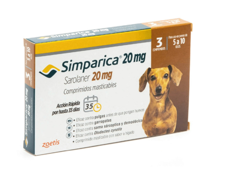 Simparica (3 Comprimidos) (5, 10, 20, 40, 80 y 120 mg)
